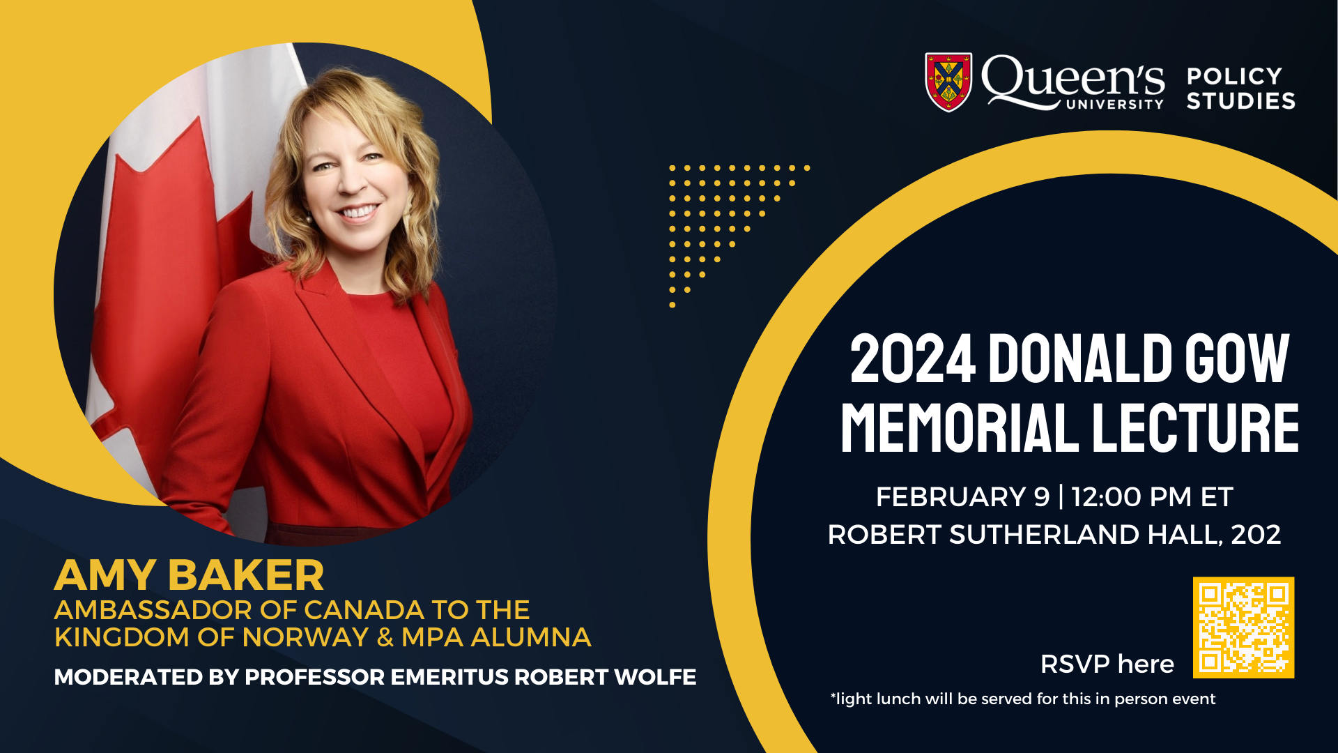 Donald Gow Memorial Lecture | Amy Baker, Ambassador of Canada to the Kingdom of Norway | School ...